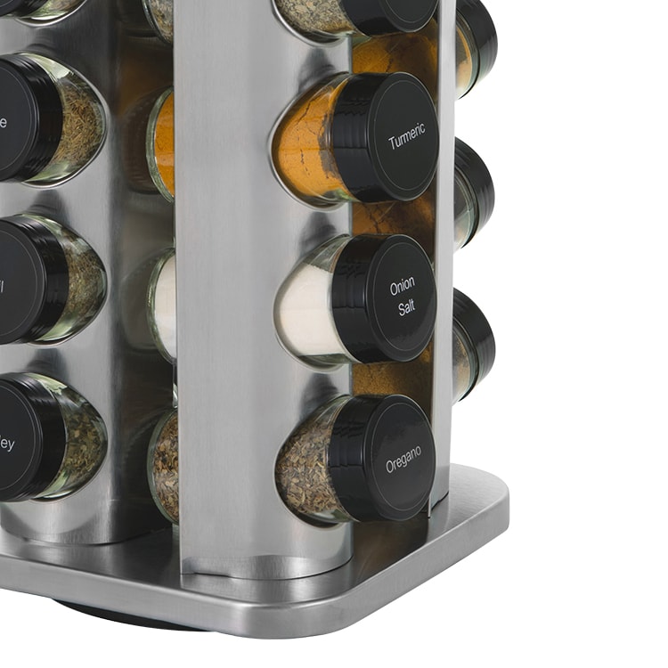 Avanti Rotating Spice Rack 16 Jar Set | Kitchen Warehouse