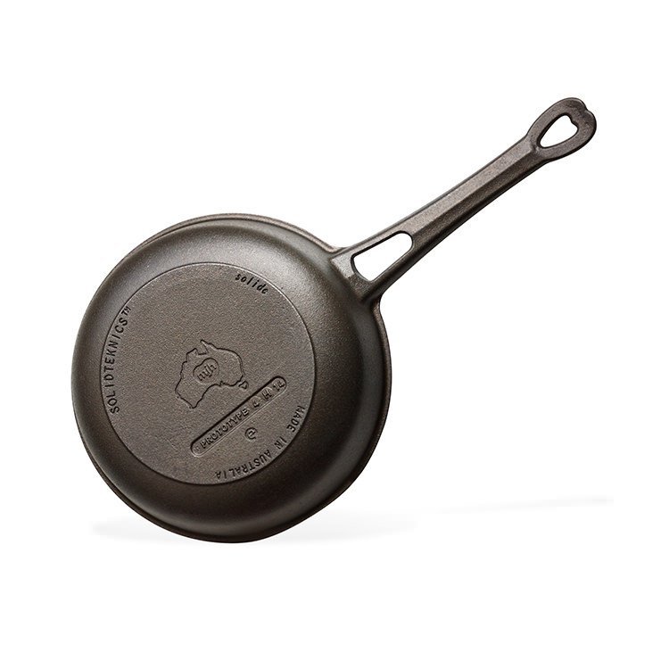 SOLIDTEKNICS Australian Made AUSFonte Cast Iron Deep Sauteuse Pan 24cm ...